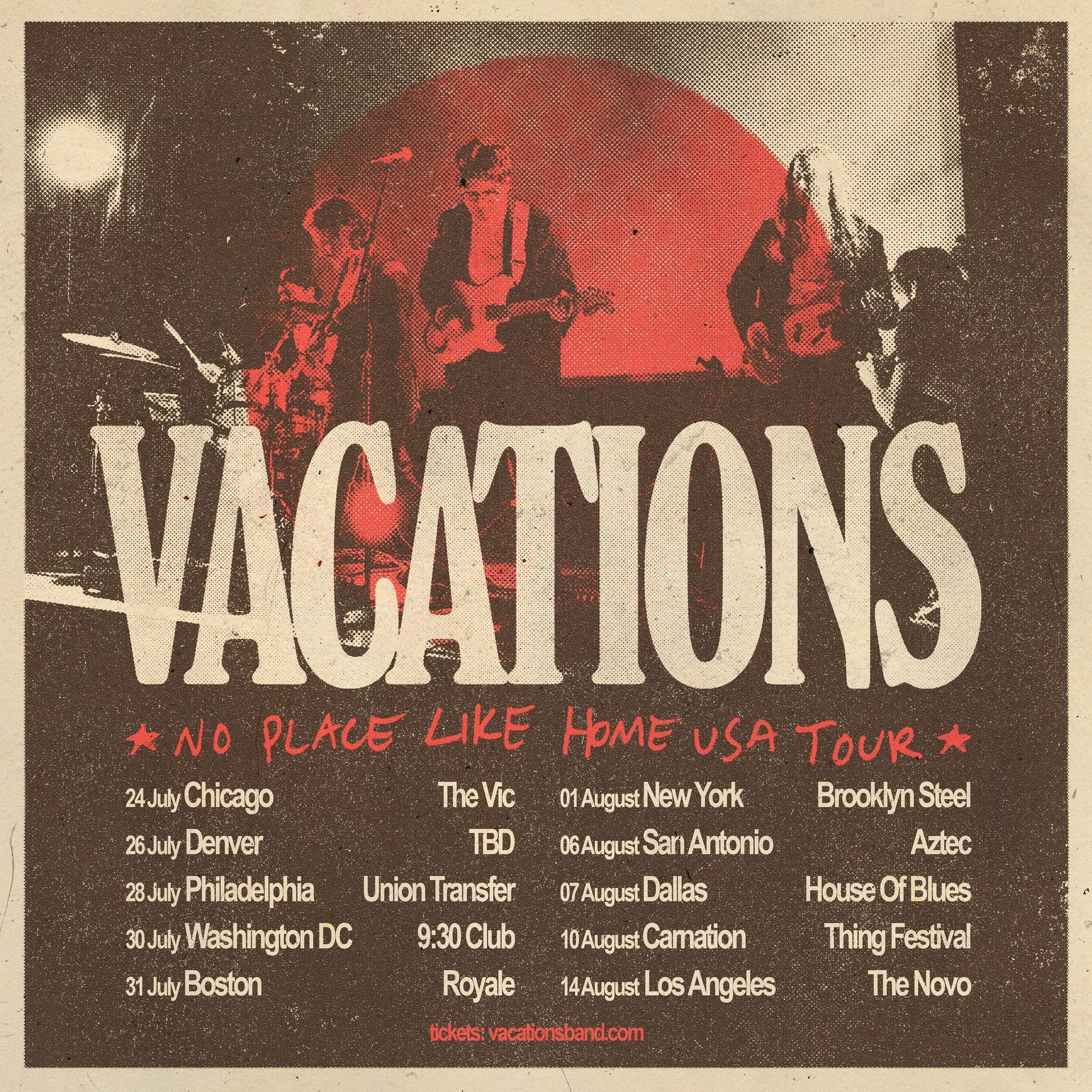 2x Platinum Indie Rock Band Vacations Announce NO PLACE LIKE HOME Tour ...